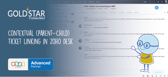Contextual Ticket linking for Zoho Desk - Goldstar IT